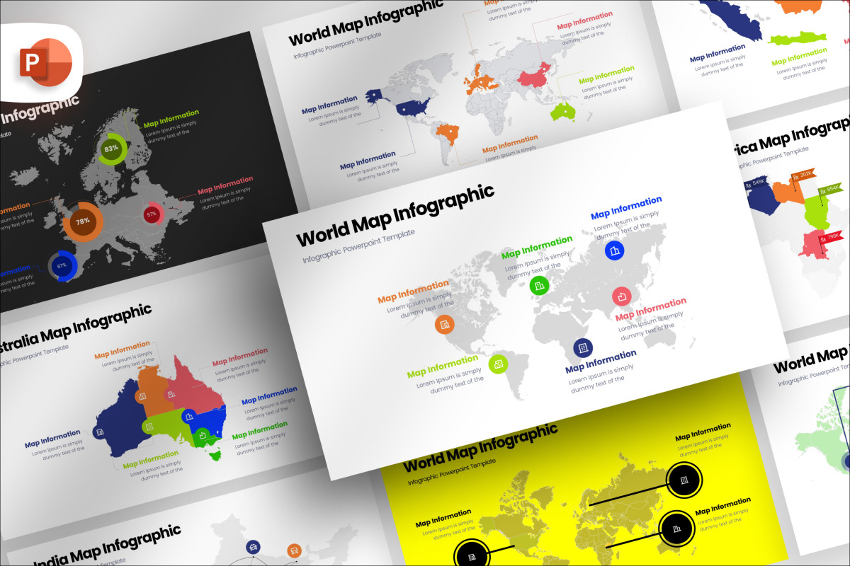 Map - Infographic PowerPoint Template | Nulivo Market
